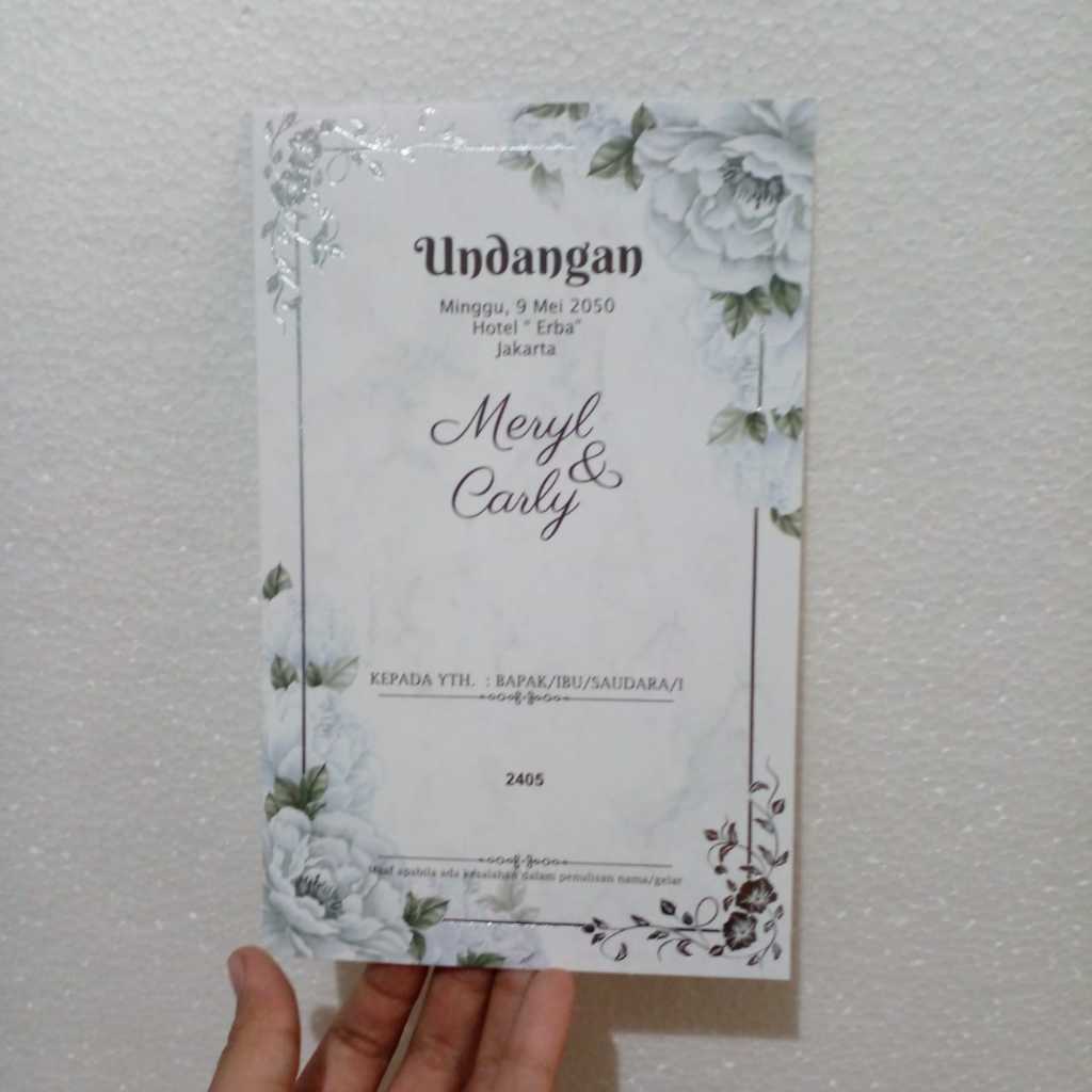 Jual print UNDANGAN NIKAH ERBA 2405 PERNIKAHAN SUNATAN KHITANAN FREE ...