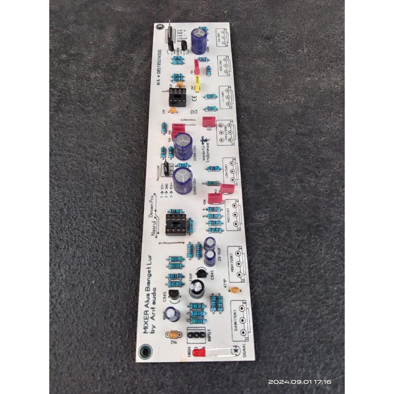 Jual pcb mixer aktif dan pasif + komponen tanpa potensio dan ic ...