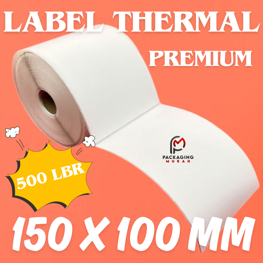 Jual Label Thermal 100x150mm Roll / Sticker Label Barcode Isi 500pcs Premium | Shopee Indonesia