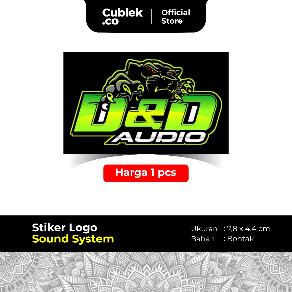 Jual Stiker Sound System D&D AUDIO (Bahan Bontak) | Shopee Indonesia