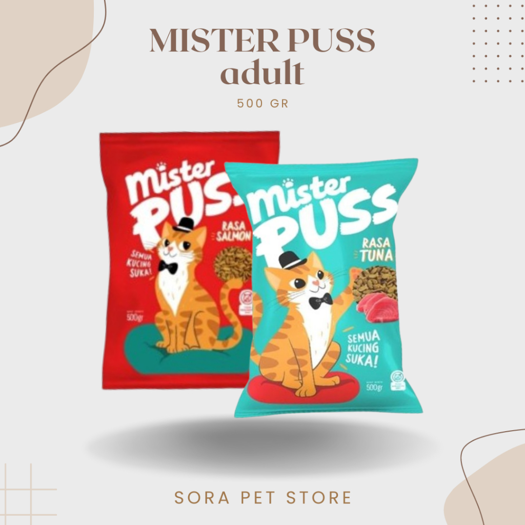 Jual Mister Puss 500gram adult SALMON TUNA Freshpack Makanan Kucing Dry ...