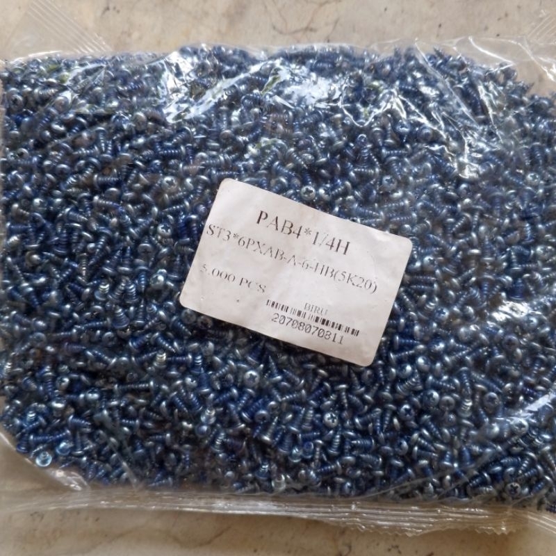 Jual (PAB 4x1/4) Sekrup Skrup Baut Tapping Kepala Bulat PAB 4x1/4 isi ...