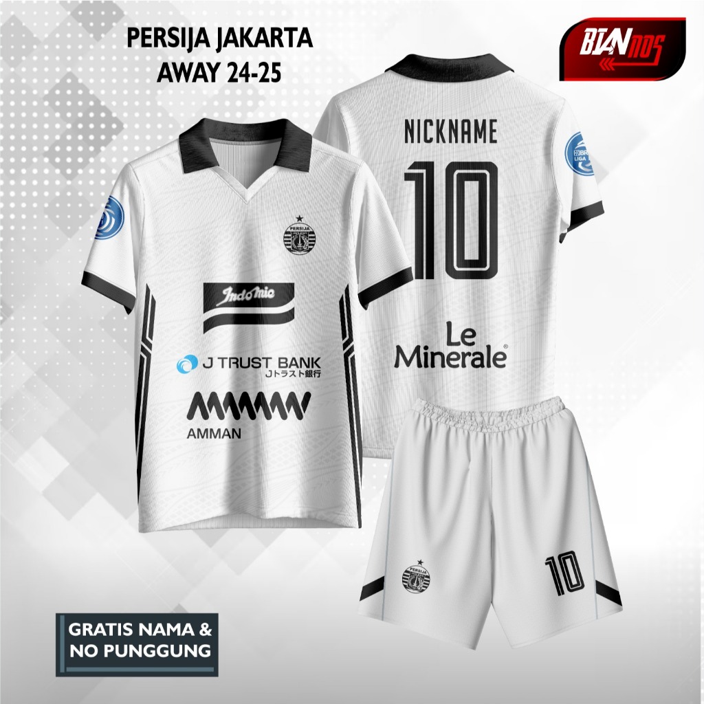 Jual JERSEY PERSIJA JAKARTA AWAY TERBARU 2024/2025 FULL PRINTING ...