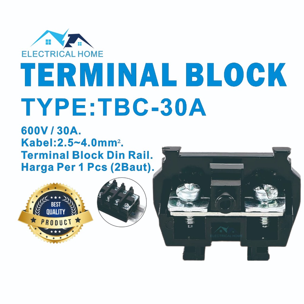 Jual TERMINAL BLOCK TBC 30A DIN RAIL. | Shopee Indonesia