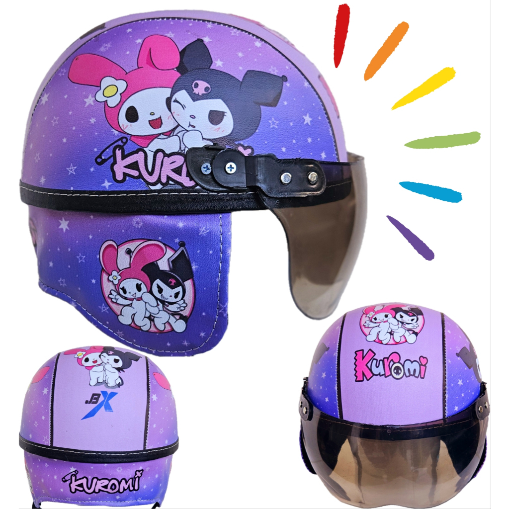 Jual Helm Anak anak retro kaca riben lucu usia 1 sampai 4 tahun Motif ...