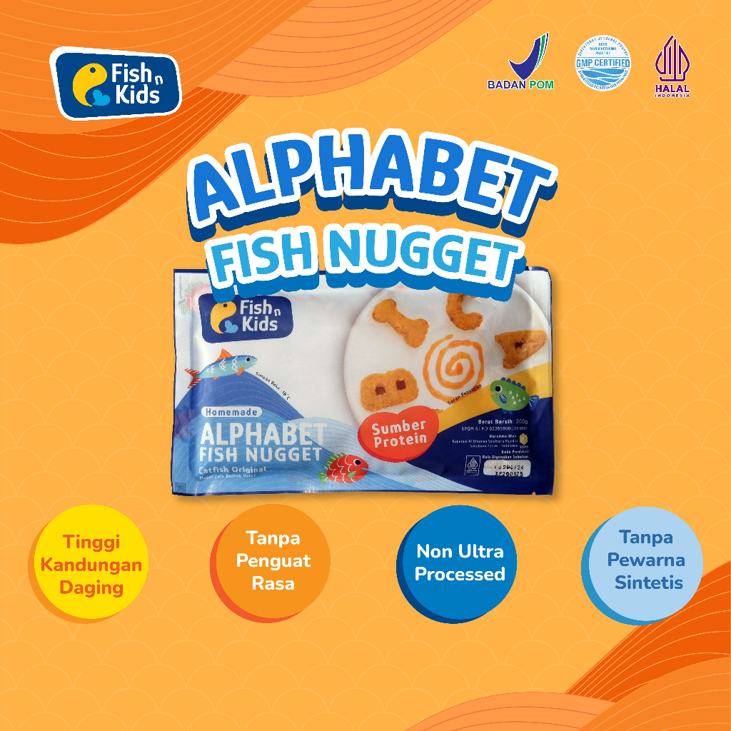Jual Nugget Homemade MPASI Ikan Lele Bentuk Alfabet & Airplane 250 gram ...