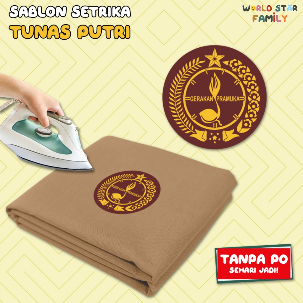 Jual Stiker Kain Logo pramuka Tunas Putri Sticker Sablon Setrika DTF ...