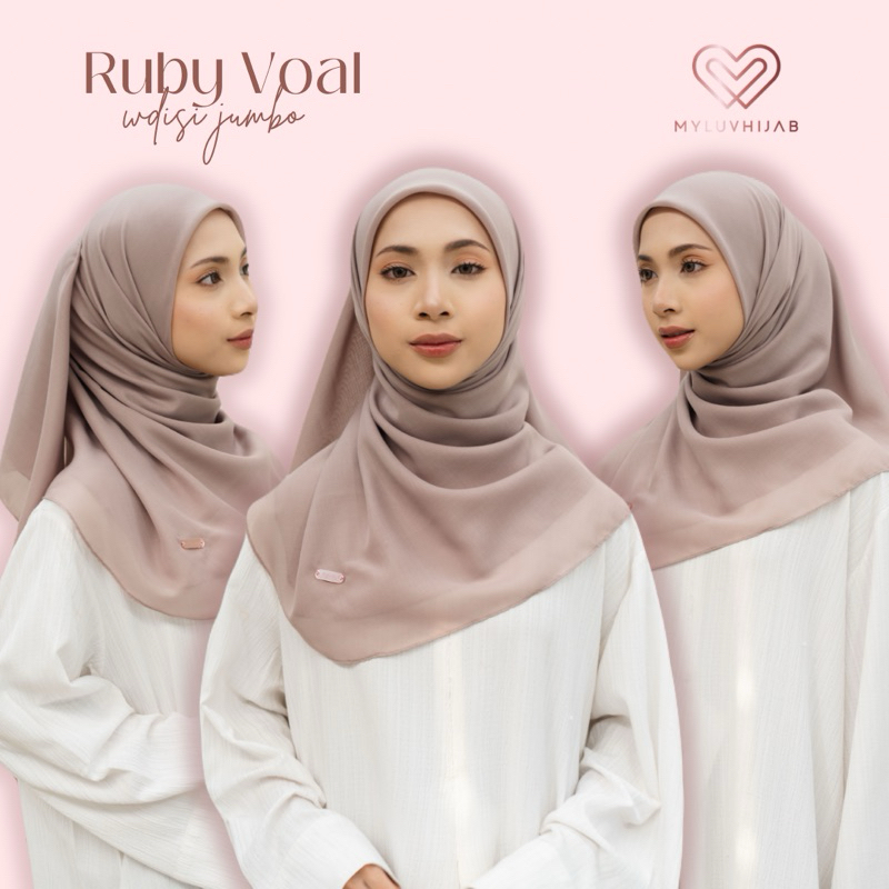 Jual Ruby Voal Malaysia Jumbo | hijab malaysia | hijab malay | voal malaysia | Shopee Indonesia