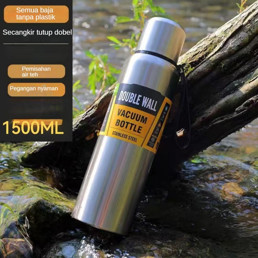 Jual BZ-197 Botol Minum Termos 1.5 Liter jombo Panas Dingin Double Wall ...