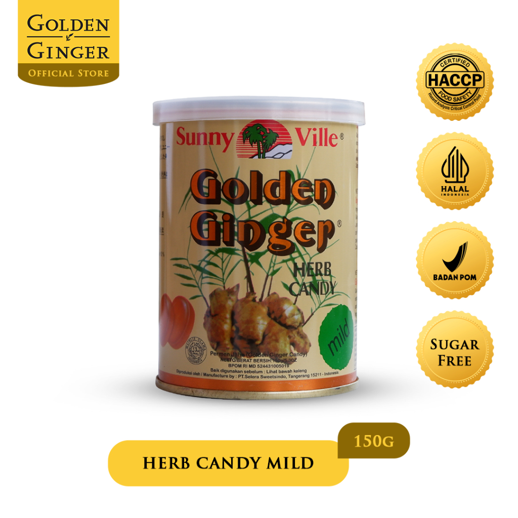 Jual Golden Ginger Herb Candy Classic Mild (CAN) | Shopee Indonesia