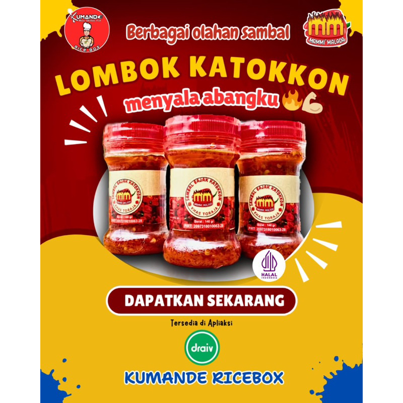 Jual SAMBAL BAJAK CABAI KATOKKON SIAP SANTAP KHAS SULAWESI | Shopee ...