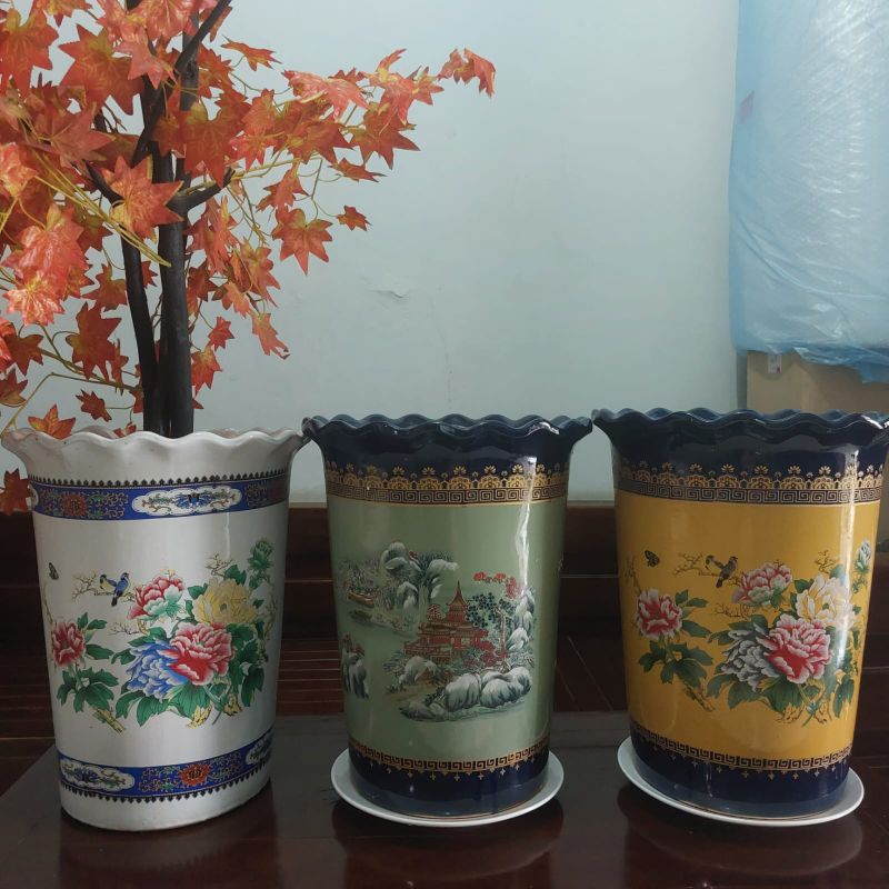 Jual pot tanam bahan keramik import tinggi besar/pot keramik jumbo dan ...