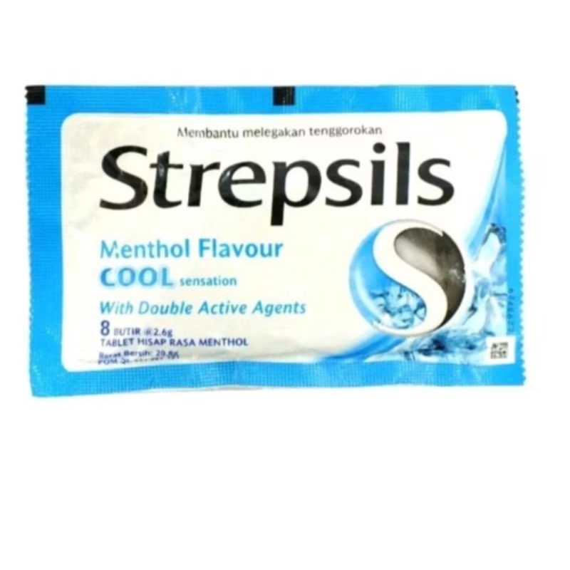 Jual Permen Strepsils Menthol Flavour Cool Sensation isi 8 Butir ...