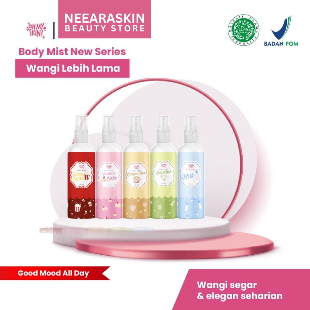 Jual Oh My Skin! Body Mist New Series Parfume Badan Vanilla Popcorn ...