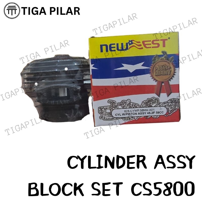 Jual CYLINDER BLOCK ASSY/ BLOK SET / PORING CHAINSAW SINSO SENSO KECIL ...