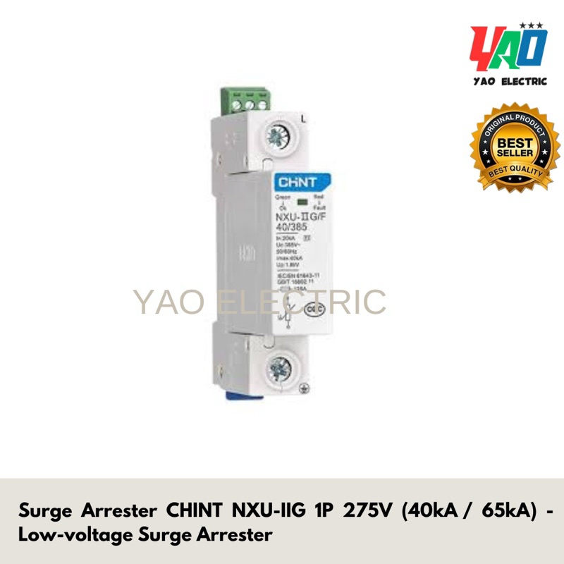 Jual Surge Arrester CHINT NXU-IIG 1P 275V (40kA / 65kA) - Low-voltage ...