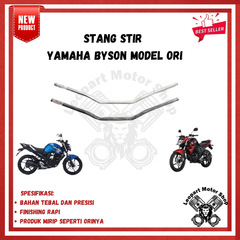 Jual Stang setir tebal yamaha byson model standart ori hitam.crome ...