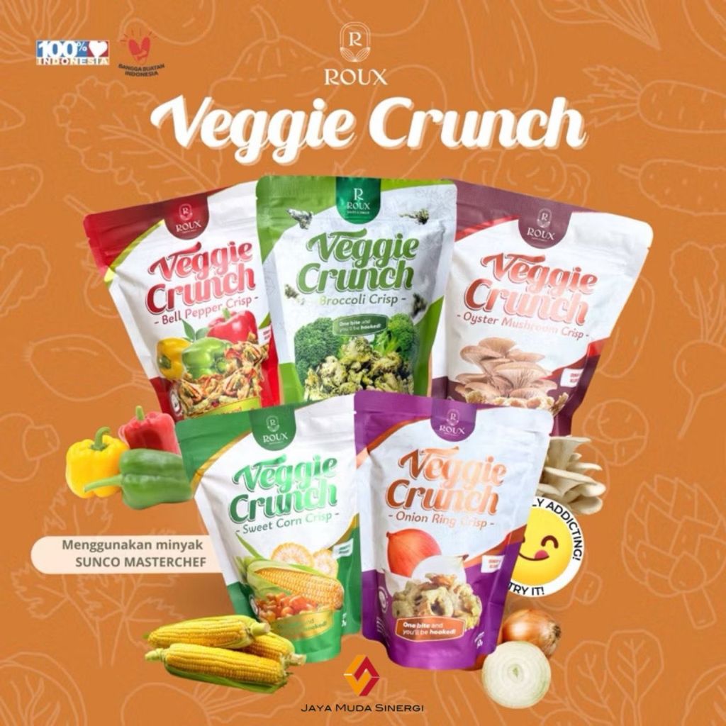 Jual ROUX VEGGIE CRUNCH KERIPIK SAYUR - HEALTHY SNACK - SNACK SEHAT ...