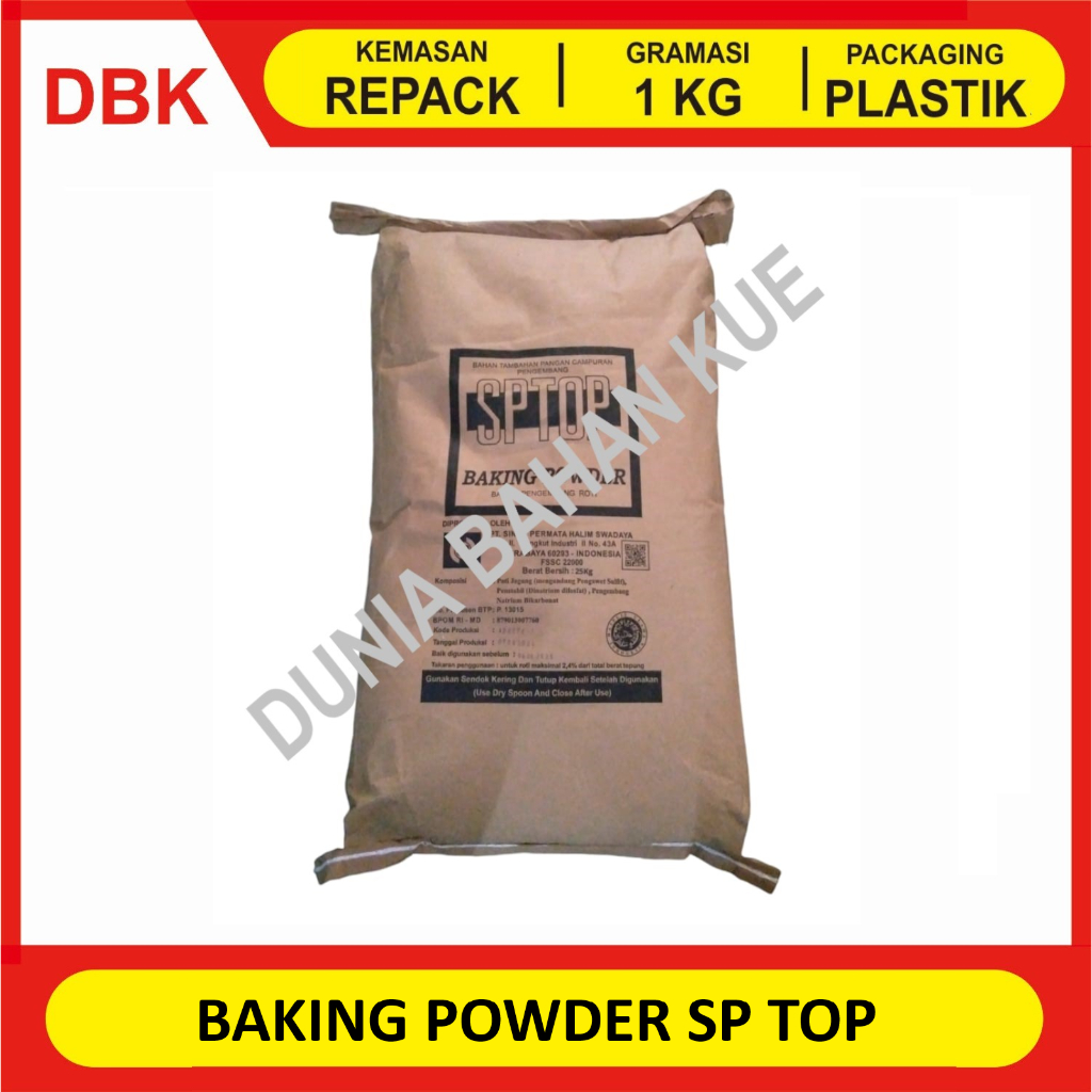 Jual BAKING POWDER SP TOP PENGEMBANG ROTI - REPACK 1 KG | Shopee Indonesia