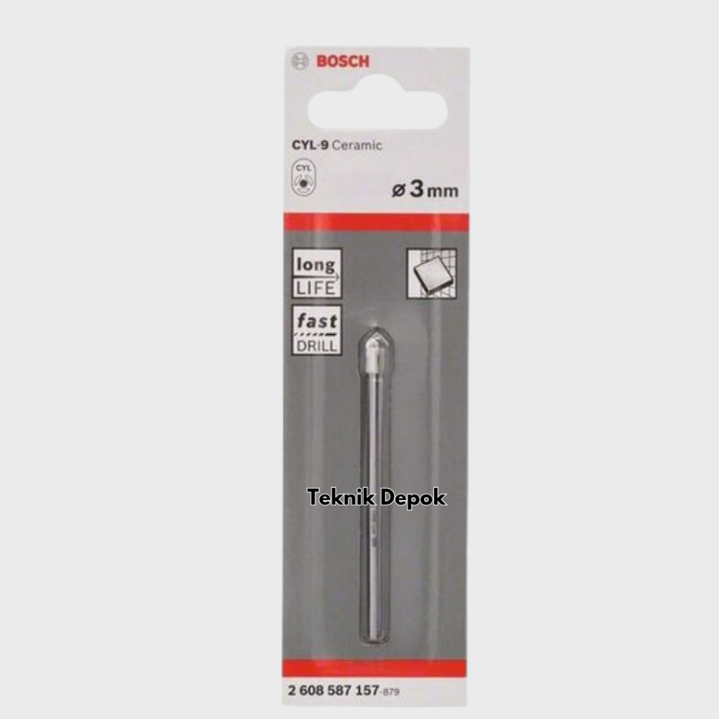 Jual Mata Bor Keramik 3 mm x 70 mm Mansory CYL 9 Bosch Tile Grass Drill ...