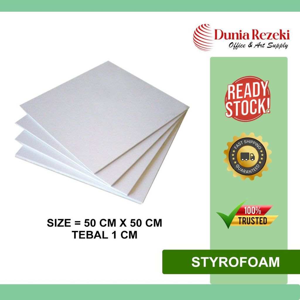 Jual Lembaran Styrofoam 50x50 cm Tebal 1cm Sterofoam Medan - Tebal ...