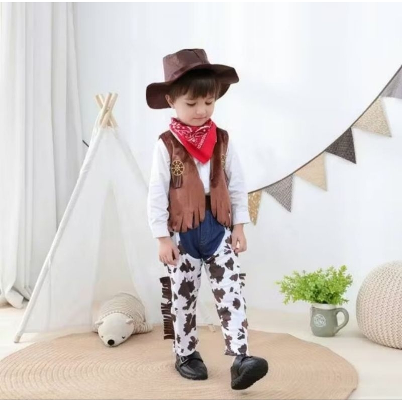 Jual Costume Cosplay Cowboy set / Baju Koboi Kostum Anak Logan Set ...