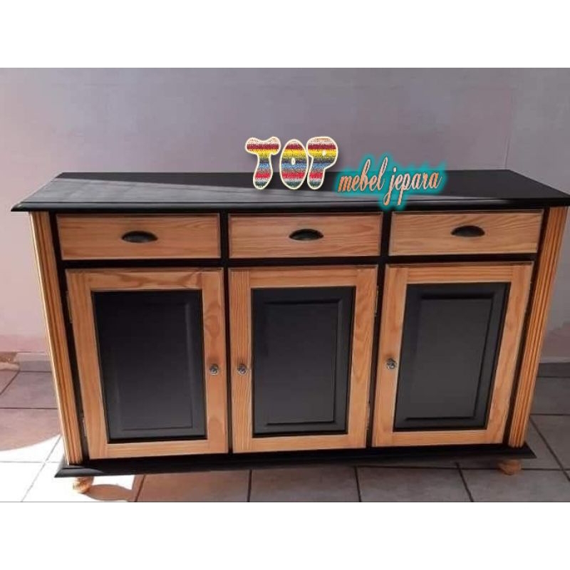 Jual bufet tv,kabinet kombinasi warna,mebel jepara,furniture | Shopee ...