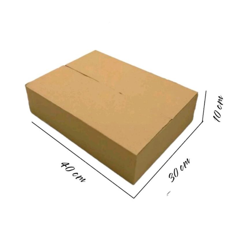 Jual kardus box Ukuran 40x30x10 cm single wall polos | Shopee Indonesia
