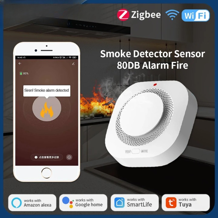 Jual Sensor Alat Pendeteksi Asap Alarm Notifikasi Aplikasi Wireless ...