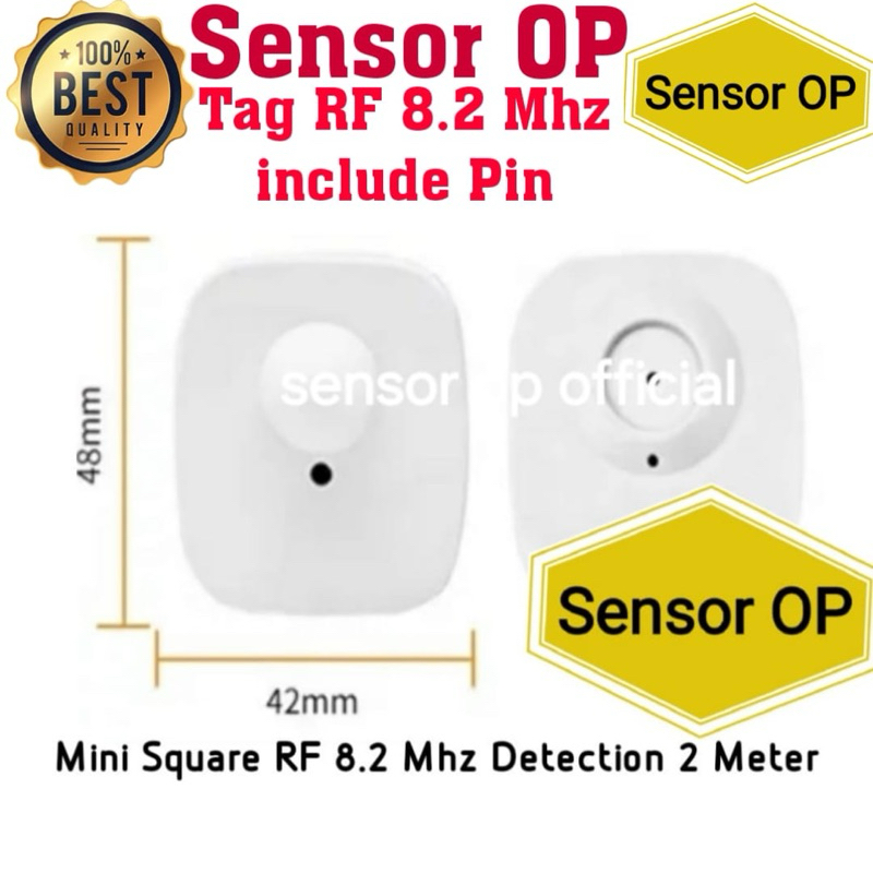 Jual Sensor OP Tag RF 100pcs bonus Pin - Alarm toko baju anti maling ...