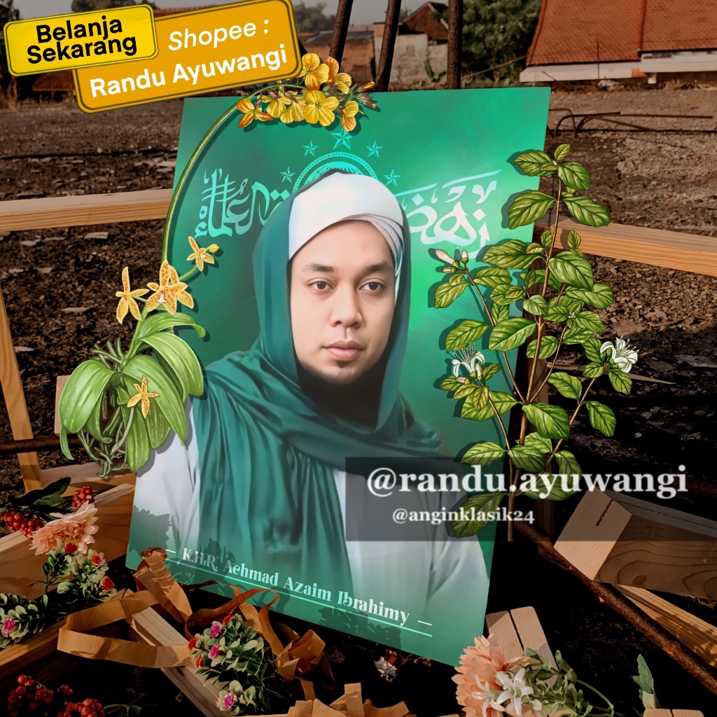 Jual Lukisan Digital KHR. Achmad Azaim Ibrahimy diatas Papan MDF ...