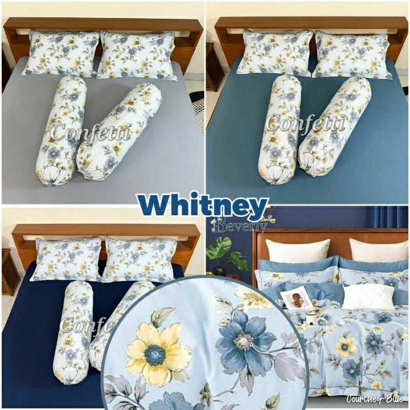 Jual Motif WHITNEY, eteyeolshop, Sprei Kaos Confetti Anti Kusut (tanpa ...