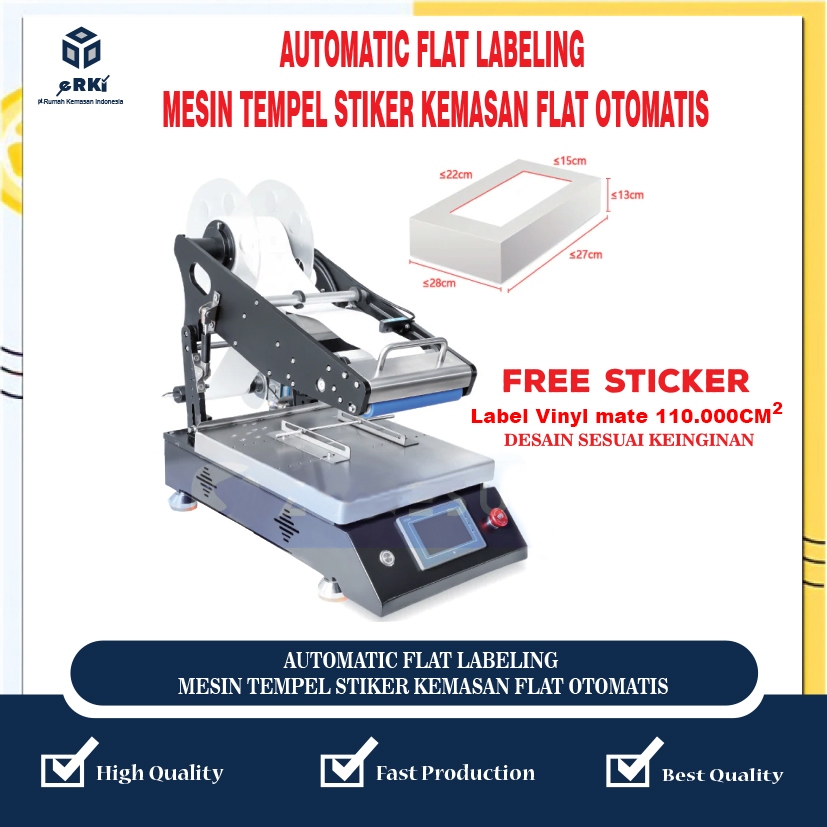 Jual AUTOMATIC FLAT LABELING MESIN TEMPEL STIKER KEMASAN FLAT OTOMATIS ...
