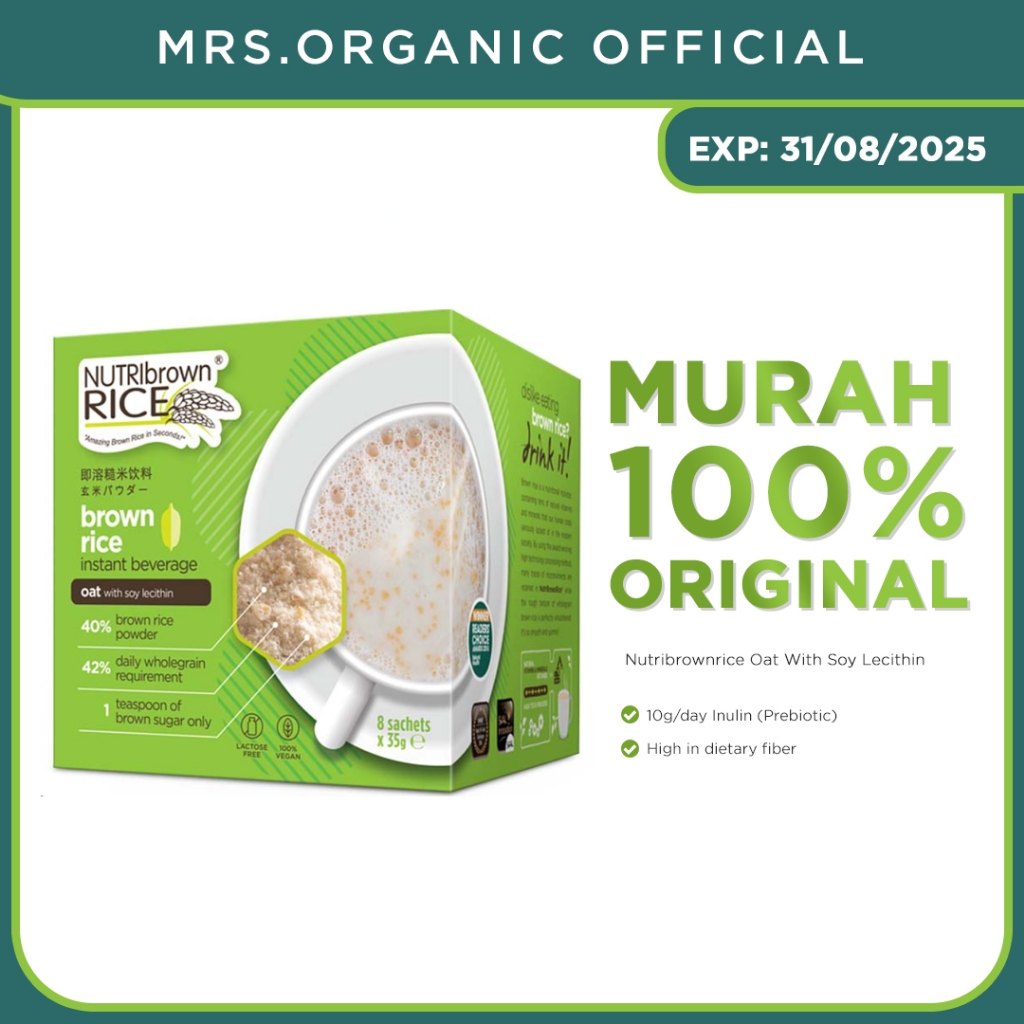 Jual Nutribrownrice Oat With Soy Lecithin 35G X 8 Sachet | Shopee Indonesia