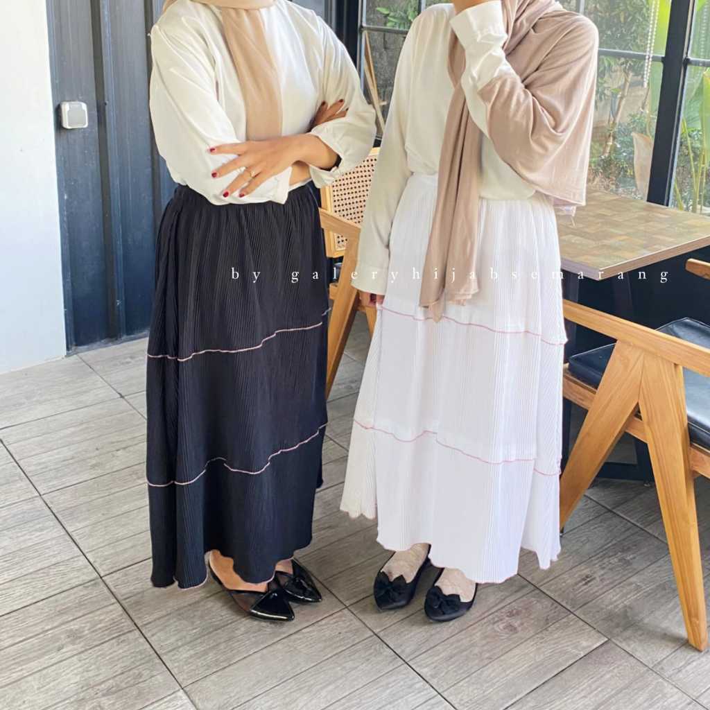 Jual Ruffle Skirt 3 susun / rok panjang wanita / skirt korean style ...