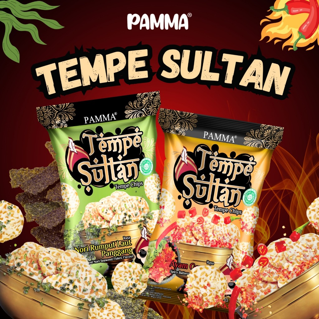 Jual { KERIPIK TEMPE PAK MUH } PAMMA TEMPE SULTAN CHIPS - 60G | Shopee ...