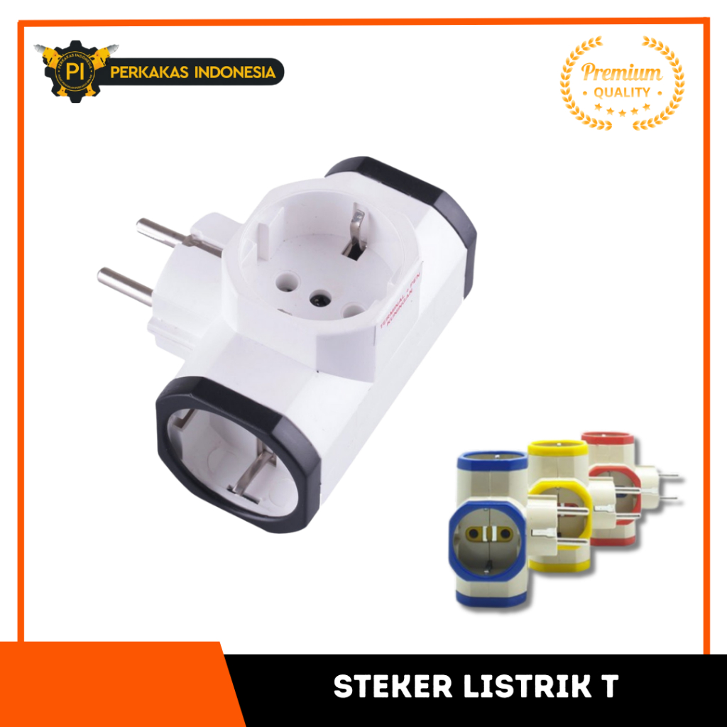 Jual Steker Listrik T 3 Cabang Stop Kontak 3 Lubang Putih Colokan ...