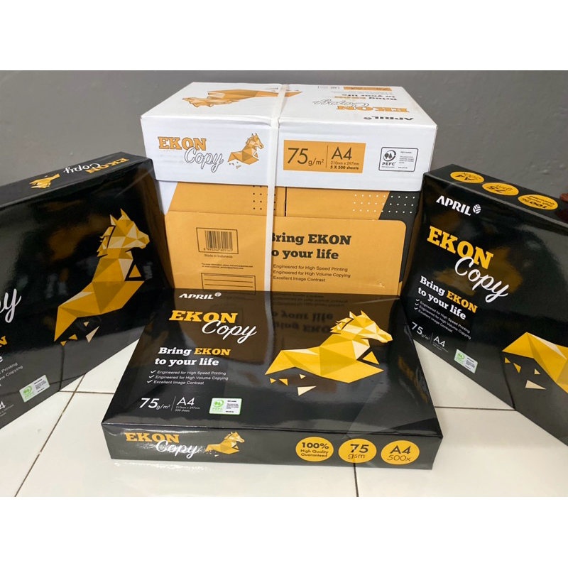 Jual Kertas Hvs A4 EKON 75 GSM Kertas A4 1 Rim | Shopee Indonesia