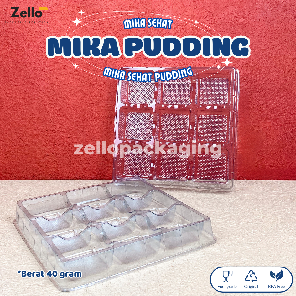 Jual Tray Mika Pudding Sekat 9 Mika Alas Box Sekat Mooncake Kue Kering ...