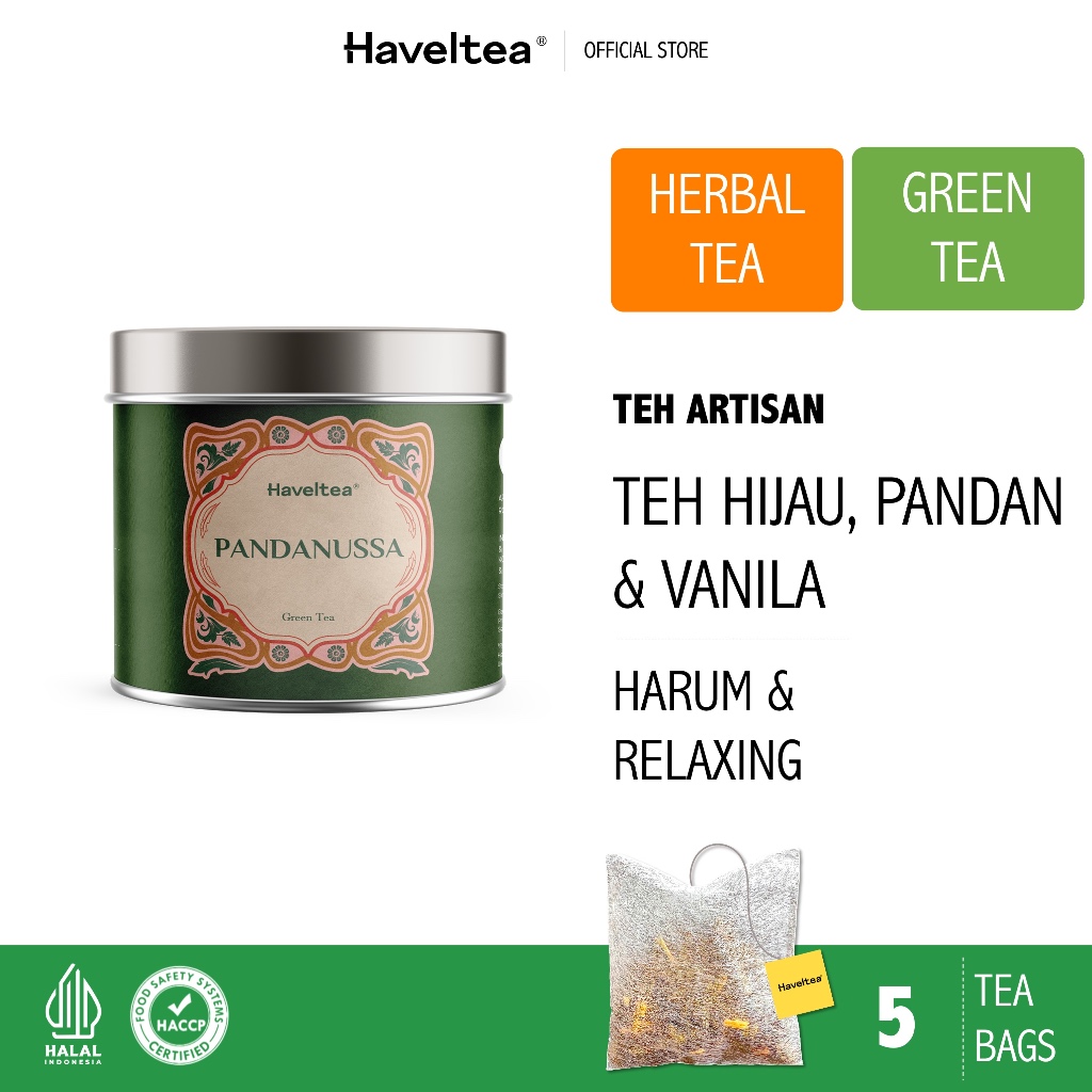 Jual PANDANUSSA | Mini Tin | Haveltea | Teh Hijau Pandan | Teh Premium ...