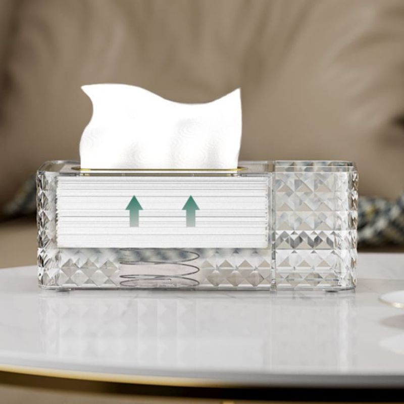 Jual Kotak Tempat Penyimpanan Tissue Motif Diamond Akrilik | Kotak ...