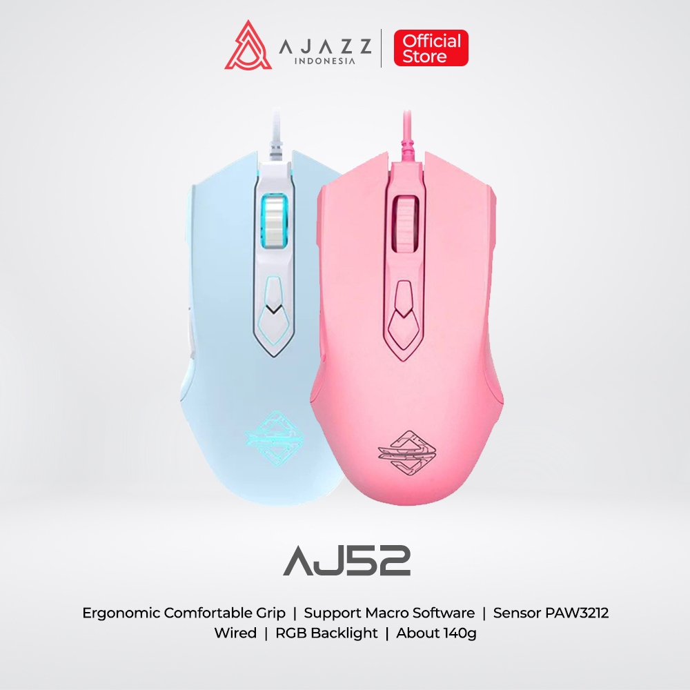 Jual Ajazz AJ52 Gaming Mouse Wired RGB PAW3212 up to 4800DPI | Shopee ...