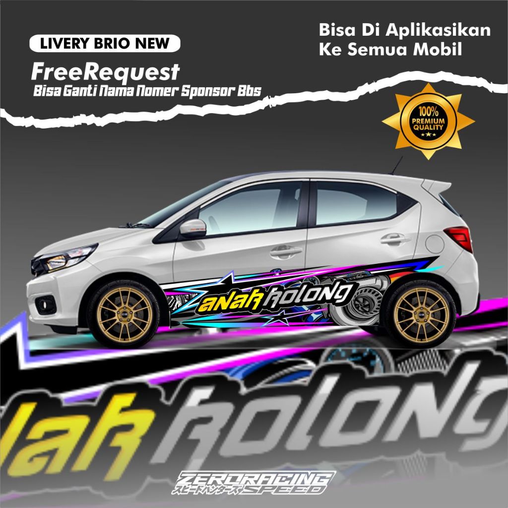 Jual Decal Sticker Mobil brio new Agya Ayla Jazz Brio Yaris Body ...