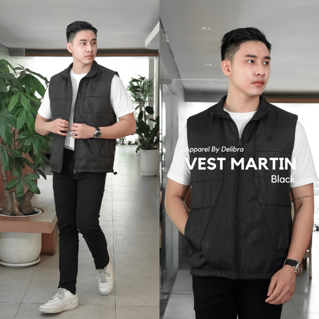 Jual Rompi Motor Pria Vest Martin Black | Shopee Indonesia