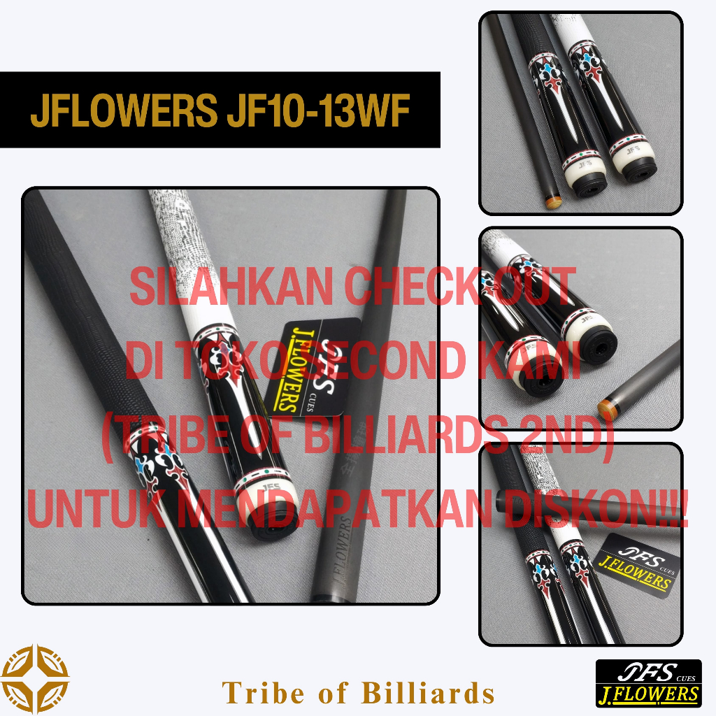 Jual JFLOWERS - Stick Billiard - JF10-13WF (White/Putih) | Shopee Indonesia