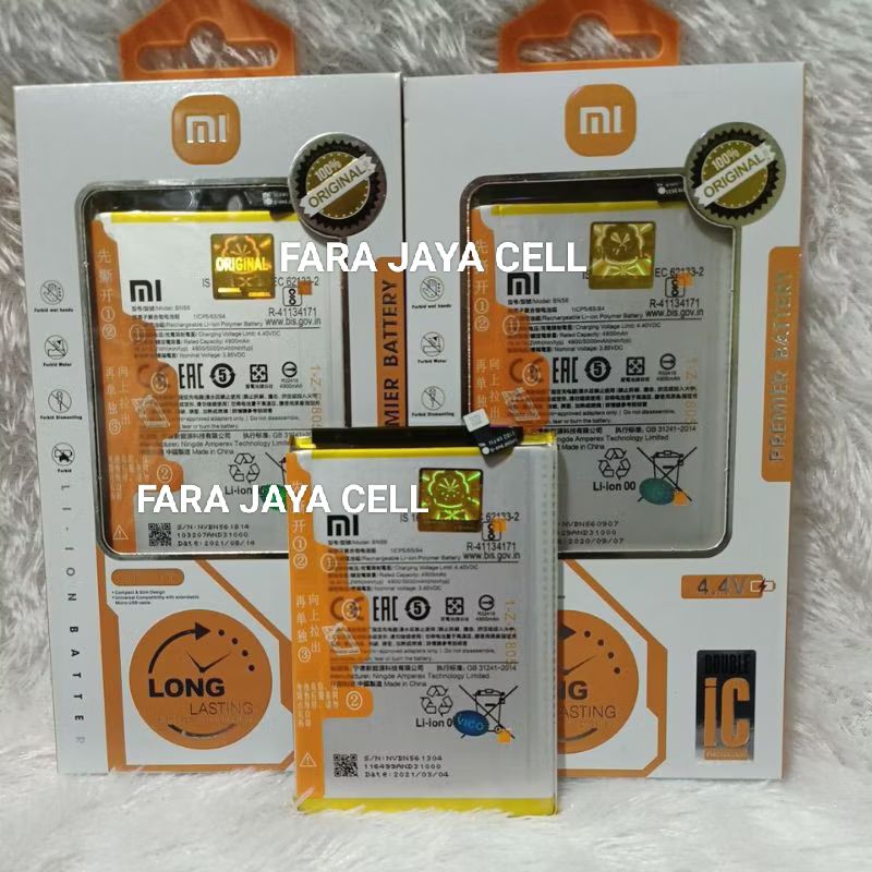 Jual Baterai Original 100% Xiaomi Model: BN56 Redmi 9A/Redmi 9C/Poco M2 ...