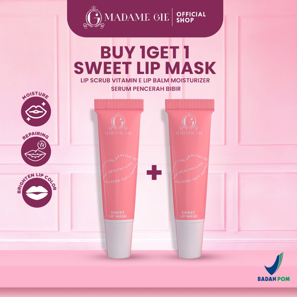Jual [BELI 1 GRATIS 1] Madame Gie Sweet Lip Mask - Lip Scrub Vitamin E ...