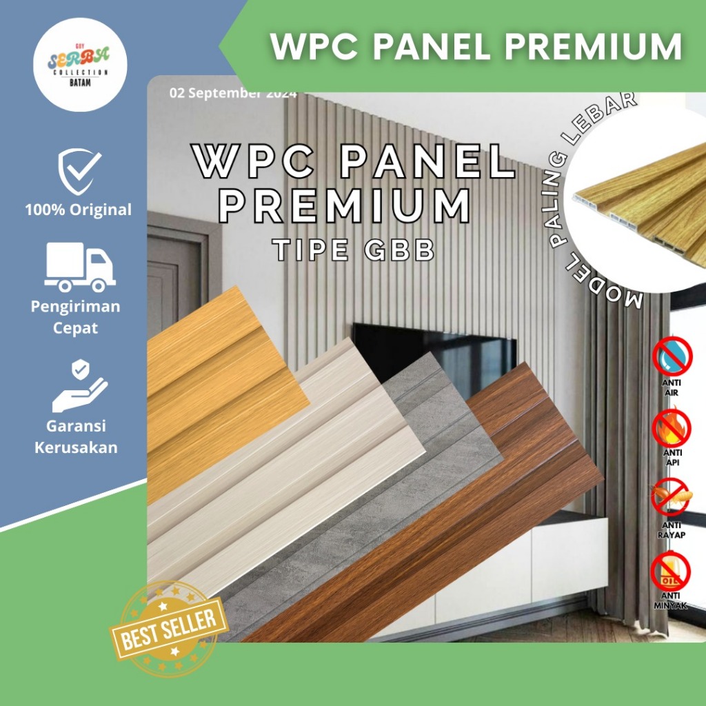 Jual WPC Panel (PREMIUM) Panjang 3 dan 1 meter / WPC Panel Tipe GBB ...