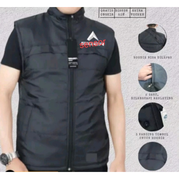 Jual ROMPI PARASUT PRIA DAN WANITA outdoor tebal Rompi polos anti angin ...