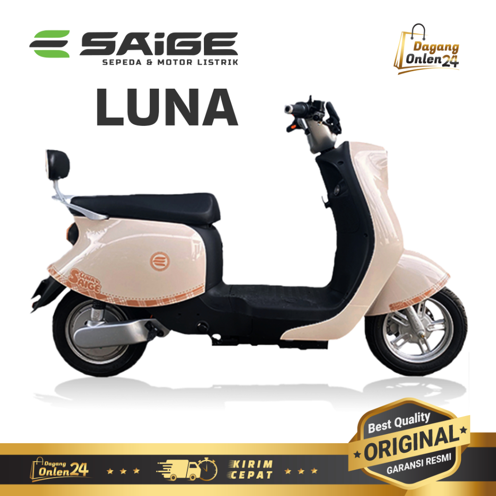 Jual Sepeda Listrik SAiGE LUNA Rem Cakram 800 watt Premium Garansi ...